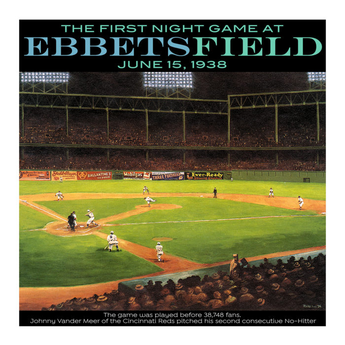 Ebbets Field At Night - Dick Perez : Dick Perez